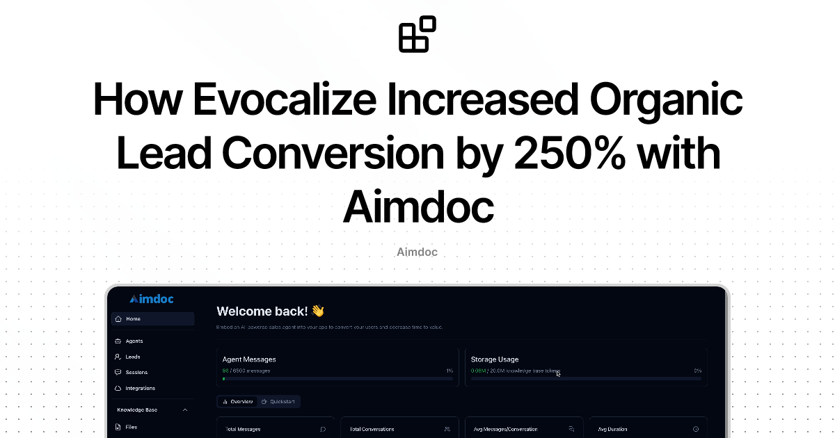 How Evocalize Increased Organic Lead Conversion by 250% with Aimdoc